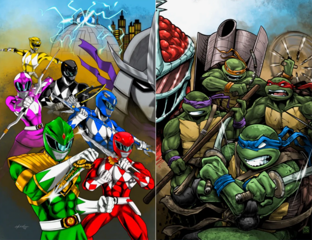 TMNT TEENAGE MUTANT NINJA TURTLES MMPR MIGHTY MORPHIN POWER RANGERS II ...