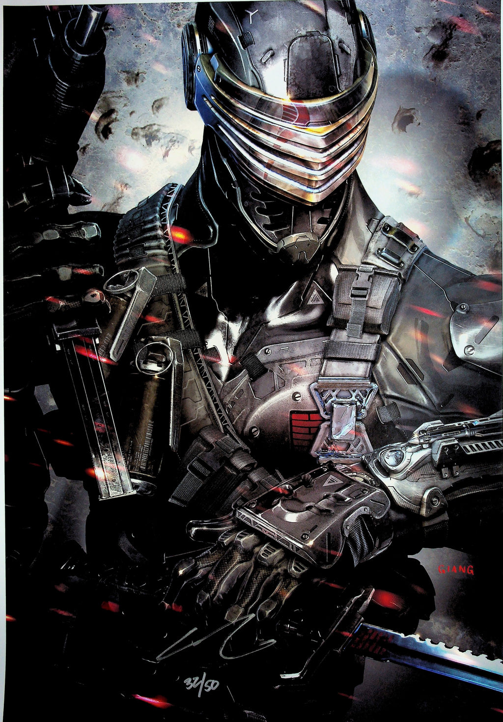 SNAKE EYES 13X19 SIGNED LIMITED EDITION PRINT - JOHN GIANG – hardtocomebuy